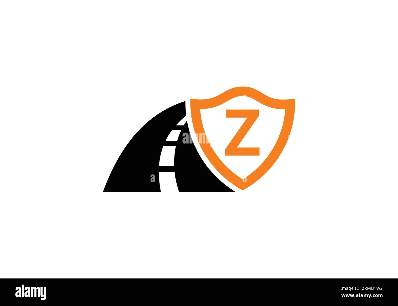 Letter Z with road logo sing. The creative design concept for highway ...