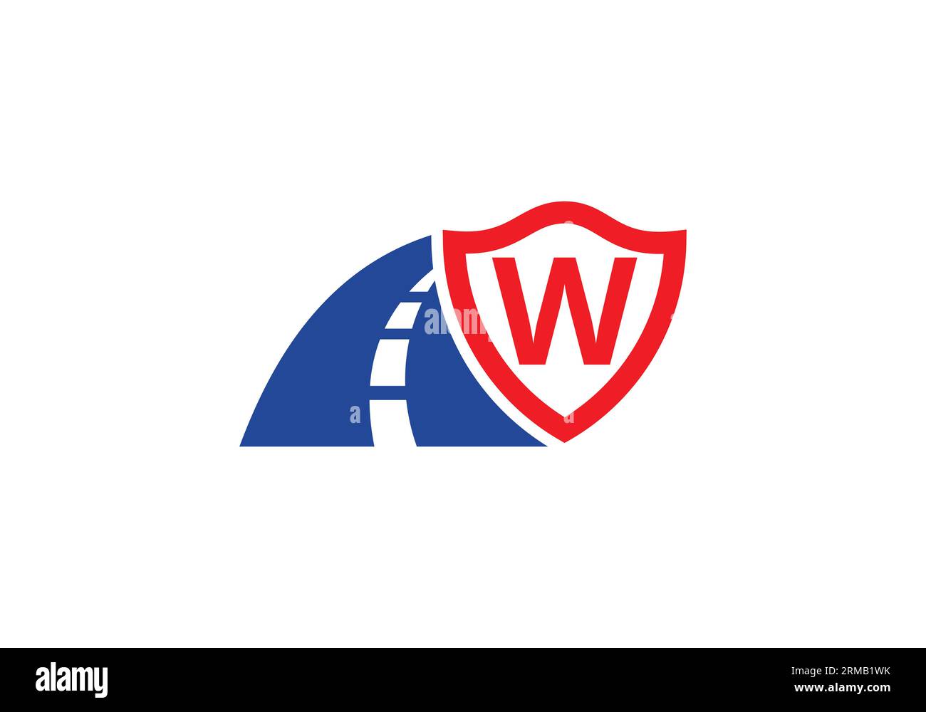 Letter W with road logo sing. The creative design concept for highway ...