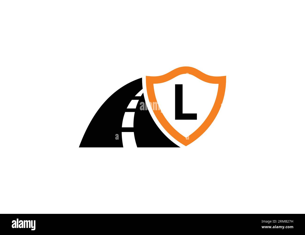 Letter L with road logo sing. The creative design concept for highway ...