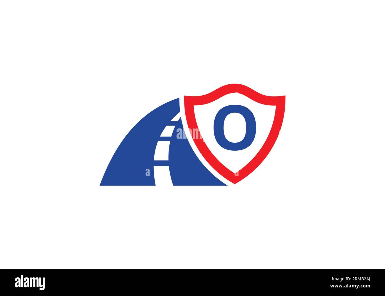 Letter O with road logo sing. The creative design concept for highway ...