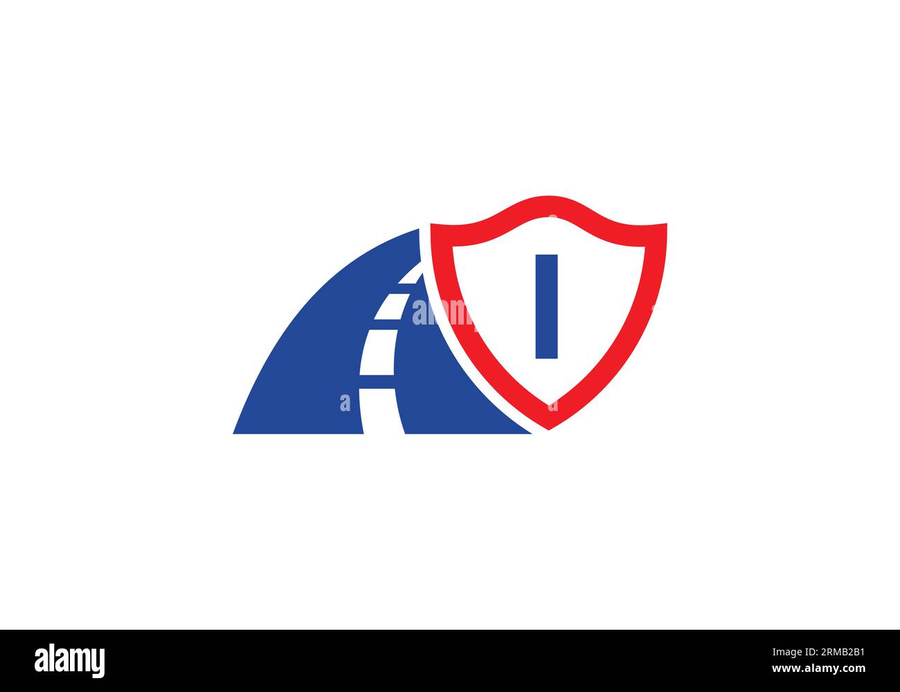 Letter I with road logo sing. The creative design concept for highway ...