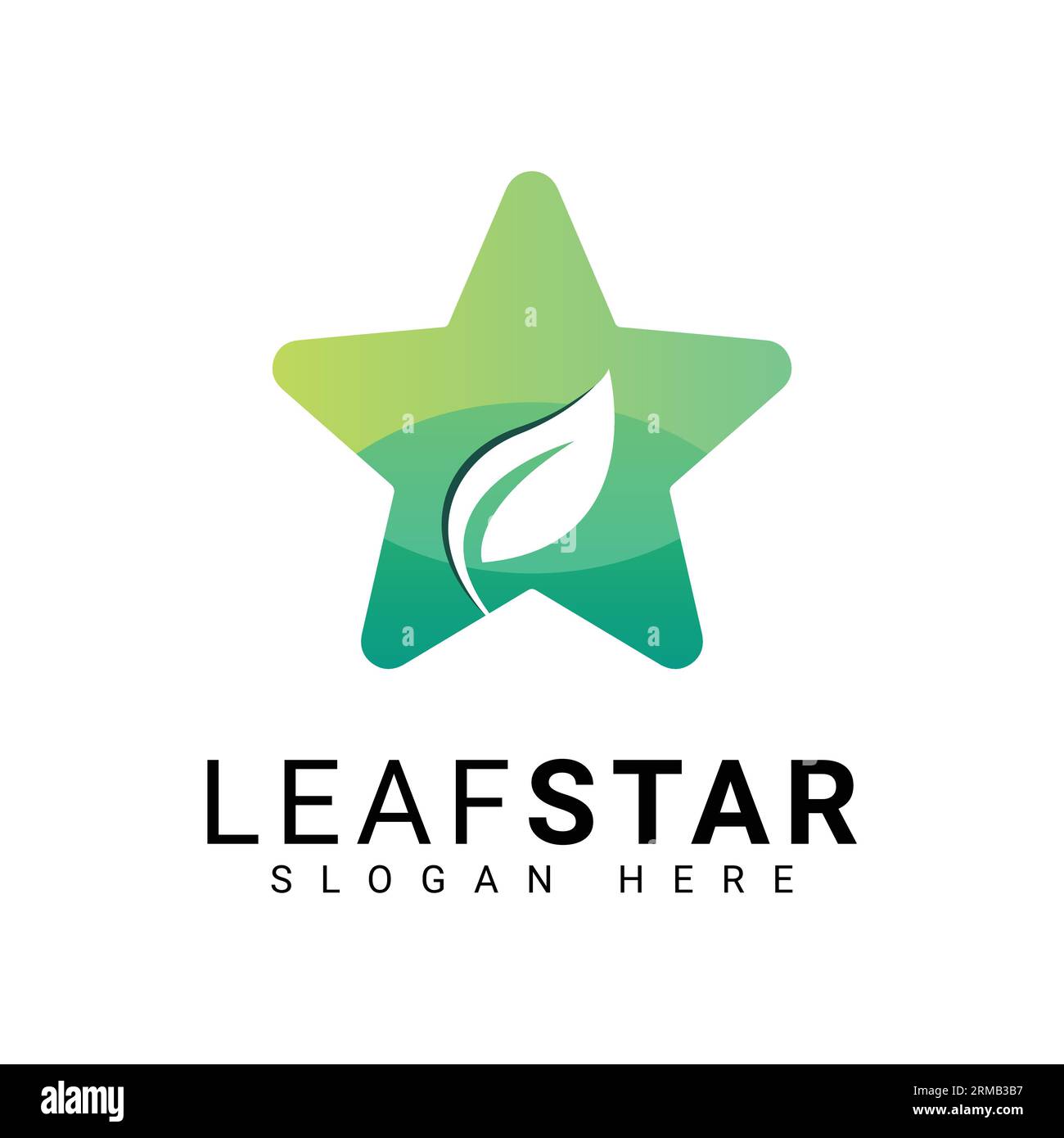 modern leaf star logo design Stock Vector Image & Art - Alamy