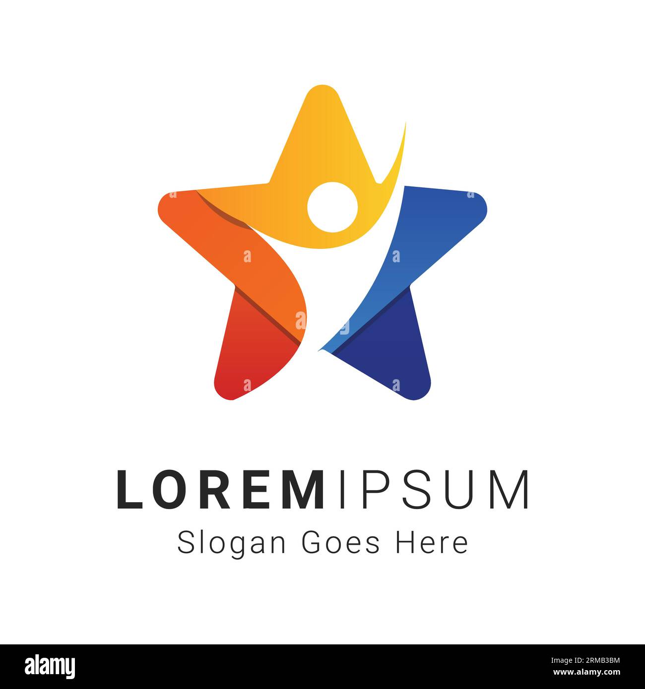 Human Star Logo Design Achievement Star Logotype Stock Vector Image ...