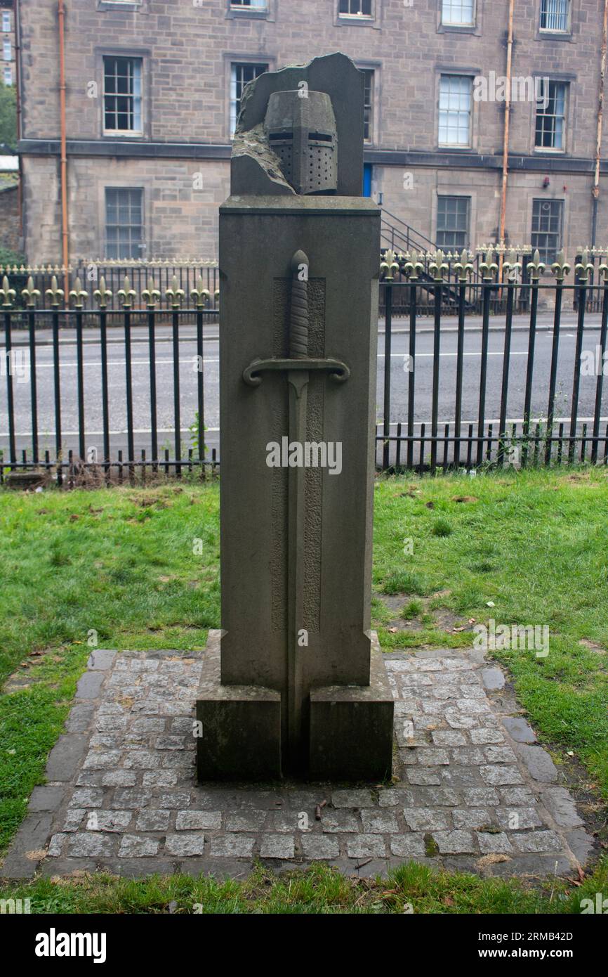 The William Wallace memorial in the Glasgow Necropolis, a Victorian cemetery in Glasgow ...