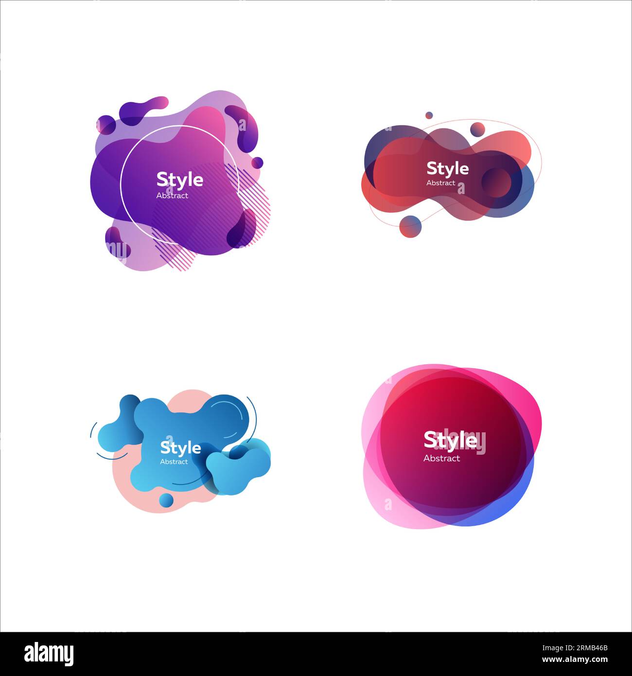 Colorful abstract strokes set Stock Vector Image & Art - Alamy