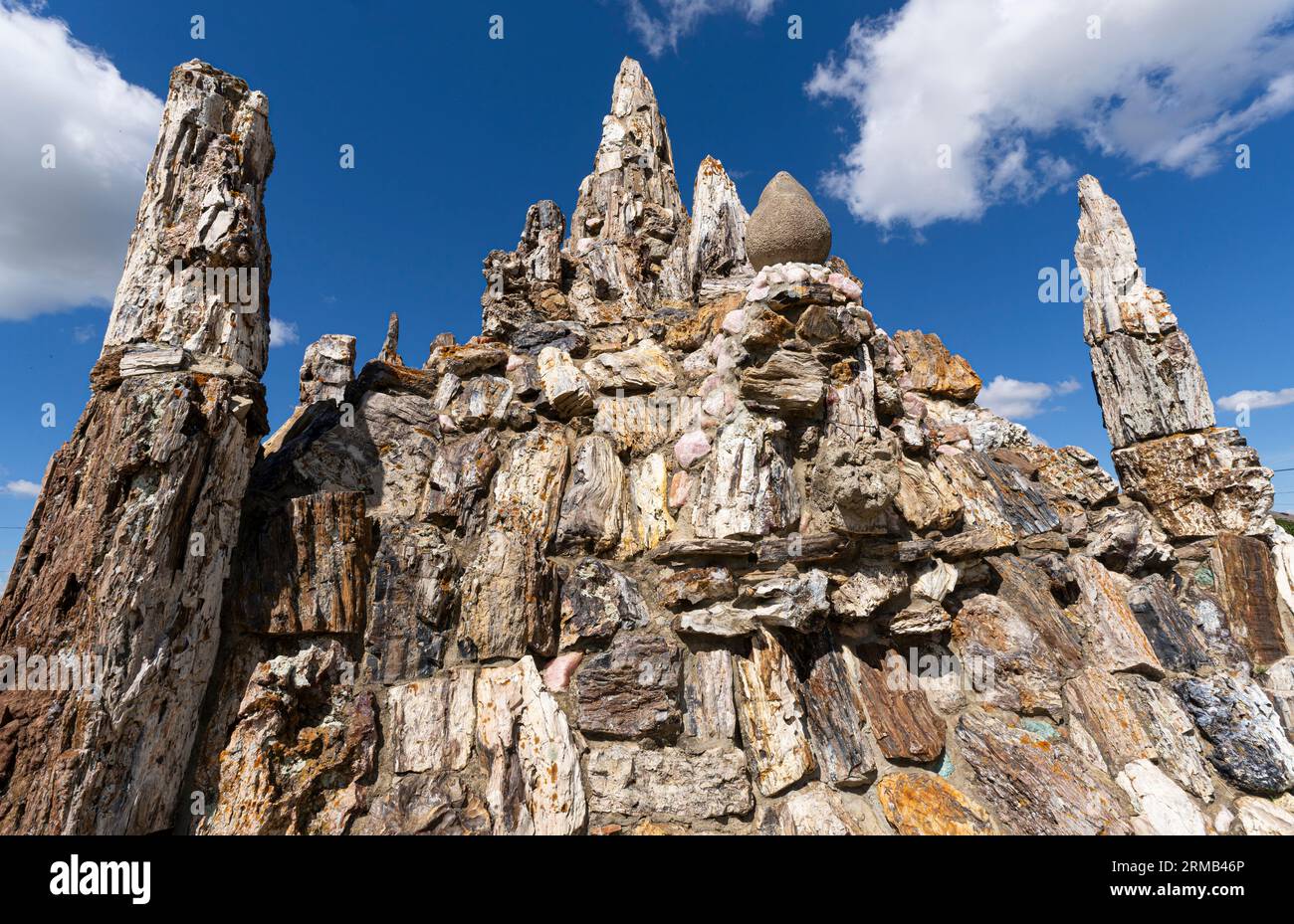 The castle at Lemmon Petrified Park in Lemmon, South Dakota Stock Photo ...