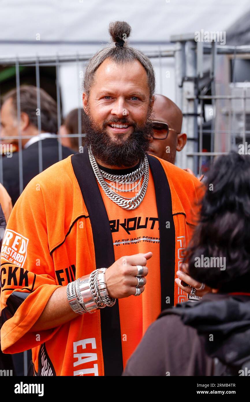 ZANDVOORT, NETHERLANDS - AUGUST 27: DJ La Fuente looks on during the ...