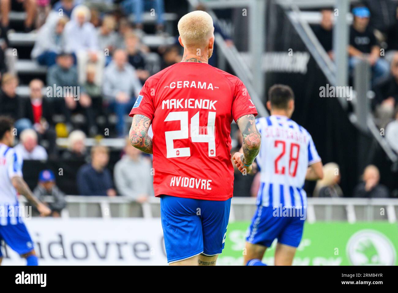 Hvidovre, Denmark. 27th Aug, 2023. Simon Makienok (24) of Hvidovre IF ...