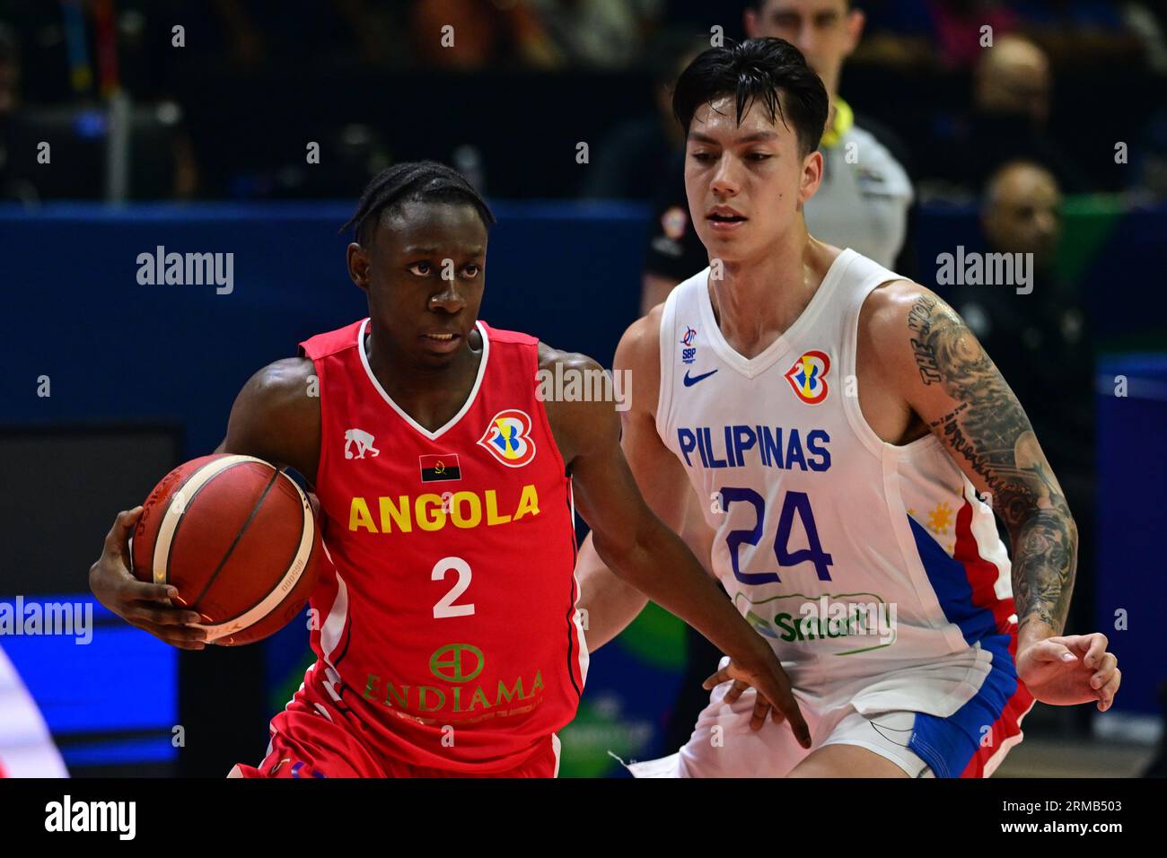 Quezon City, Philippines. 27th Aug, 2023. Dimitri Maconda (L) of the ...