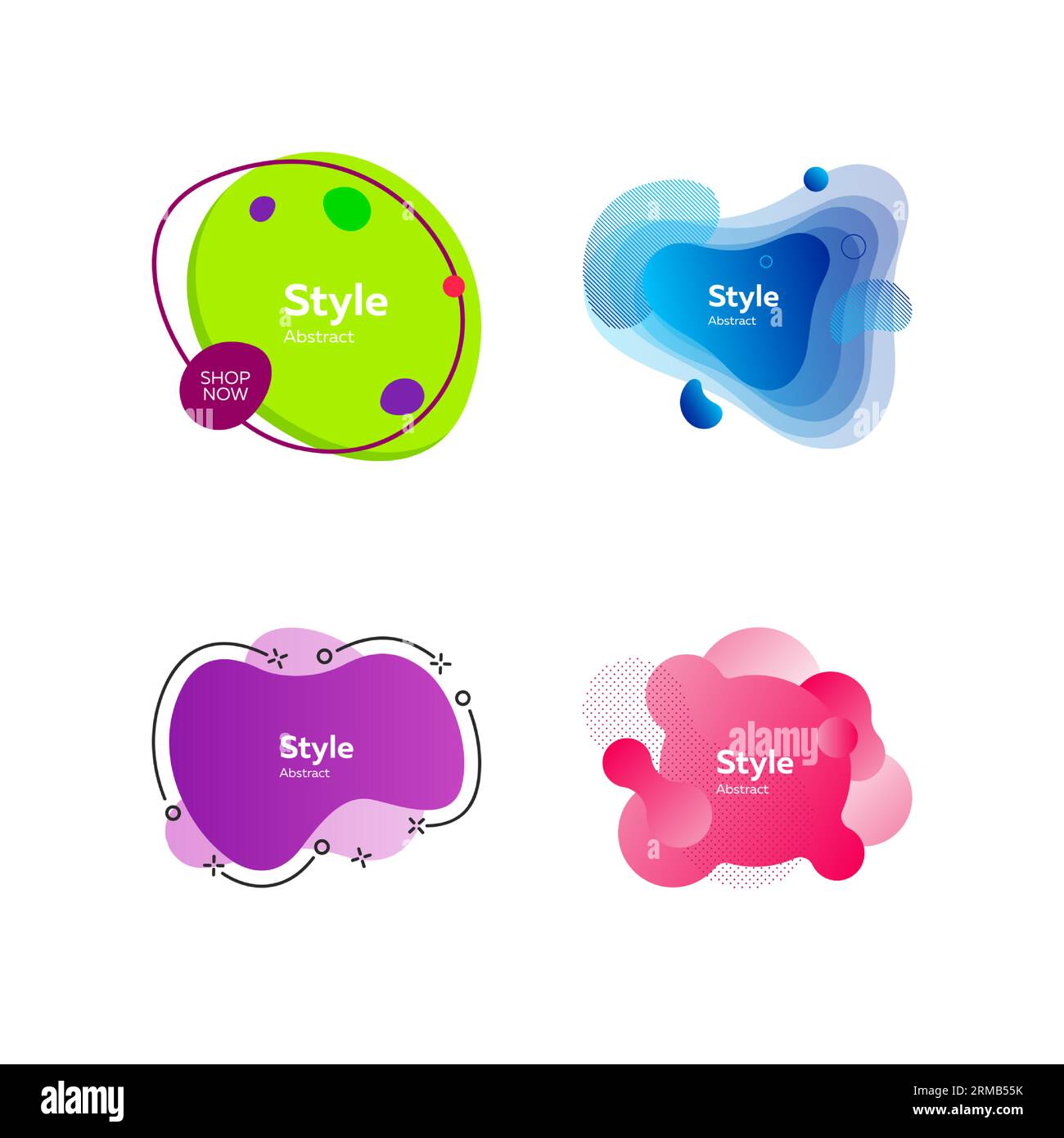Modern bright neon shapes set Stock Vector Image & Art - Alamy