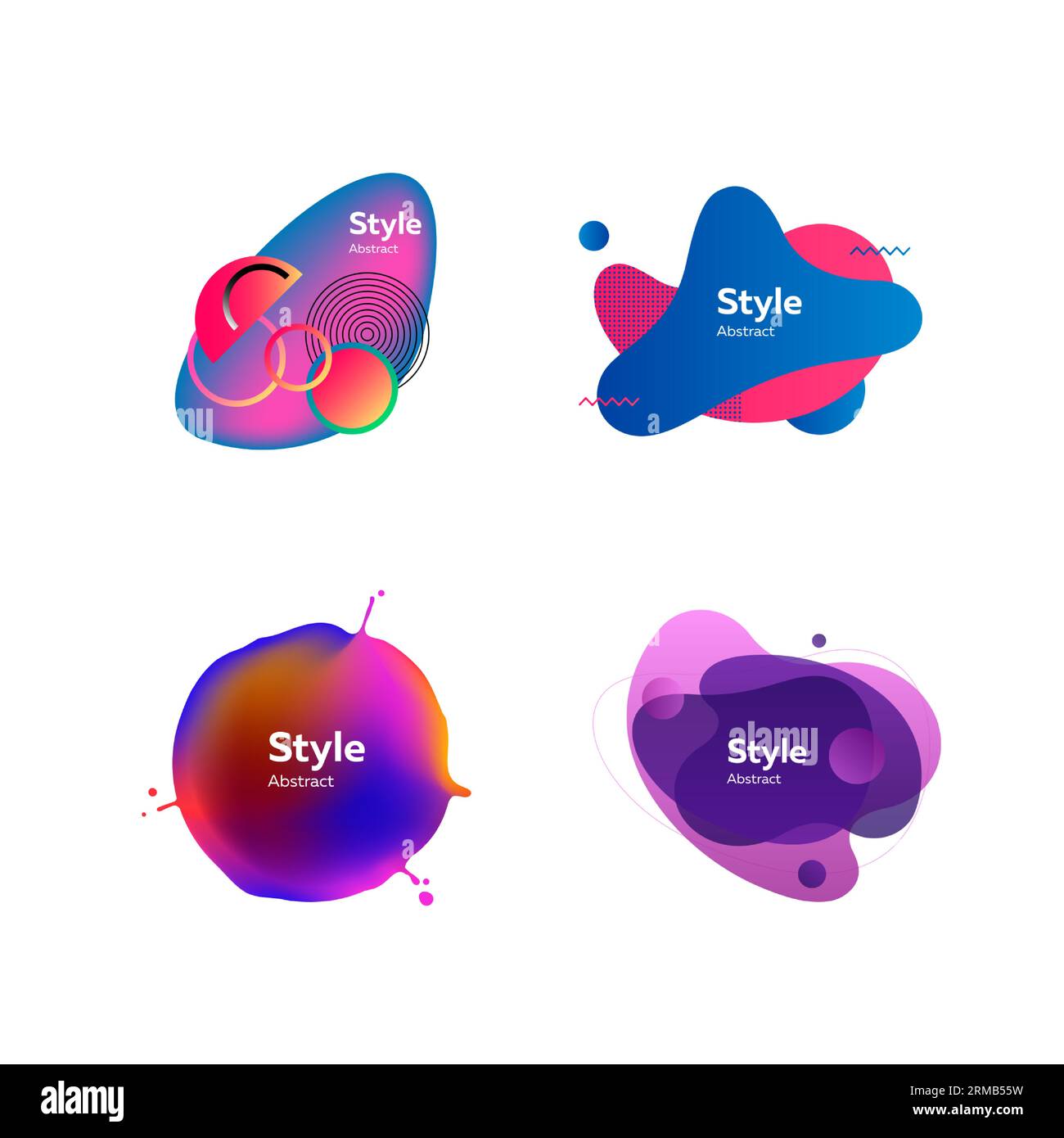 Geometric colorful badges set Stock Vector Image & Art - Alamy