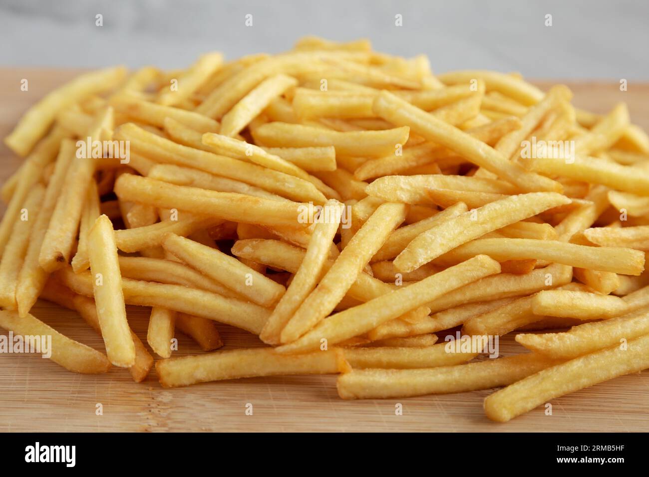 Homemade French Fries on a Plate, side view Stock Photo - Alamy