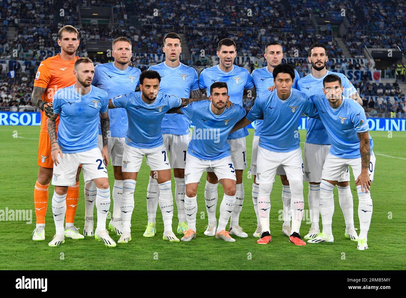 Rome, Italy. 27th Aug, 2023. SS Lazio team during the Italian Football ...