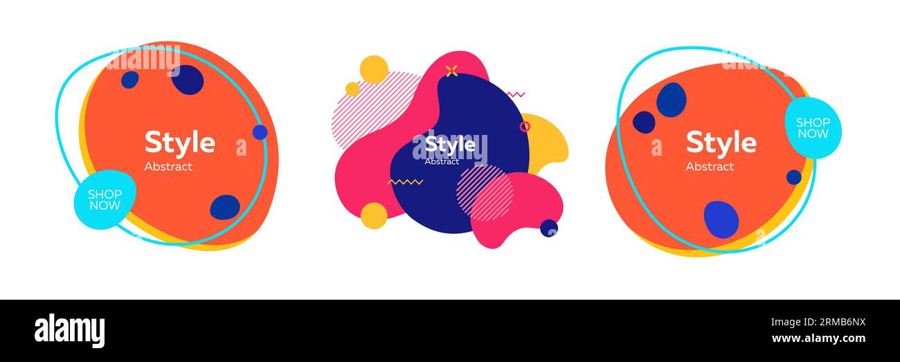Trendy colorful abstract figures set Stock Vector Image & Art - Alamy