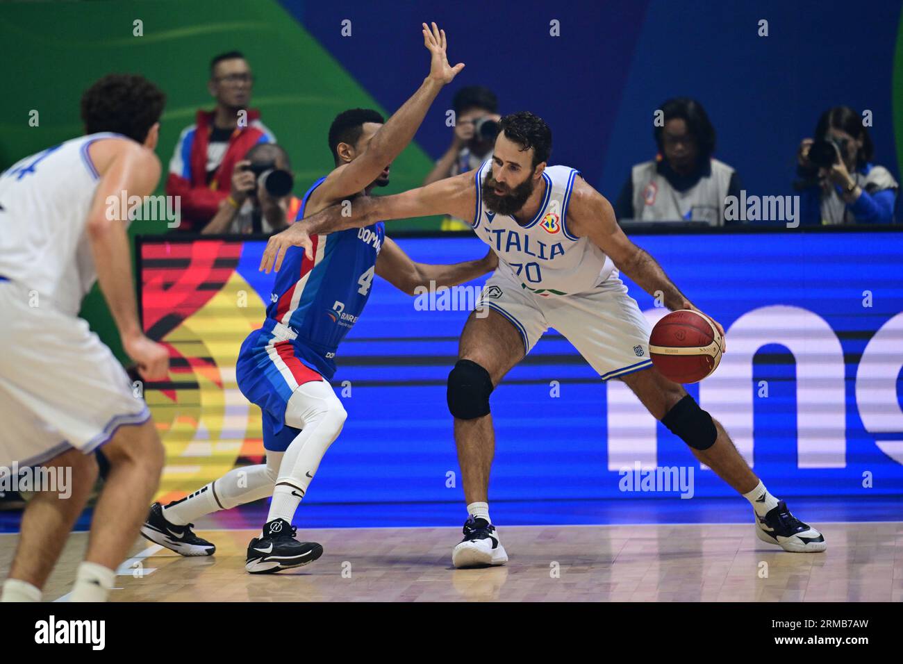 Quezon City, Philippines. 27th Aug, 2023. Gelvis Solano (L) of ...