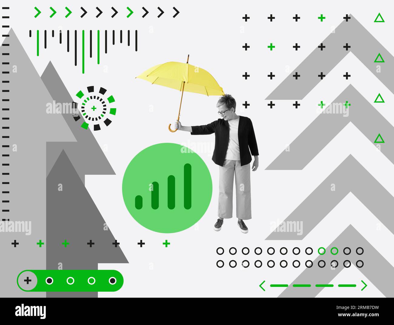 Contemporary collage growth graph hi-res stock photography and images ...