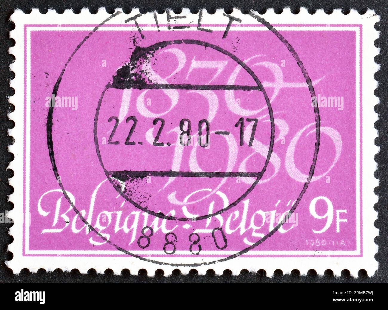 Cancelled postage stamp printed by Belgium, that shows Graphic ...