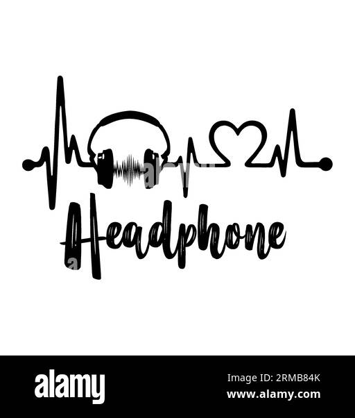 Headphone typography t-shirt design, tee print, t-shirt design ...