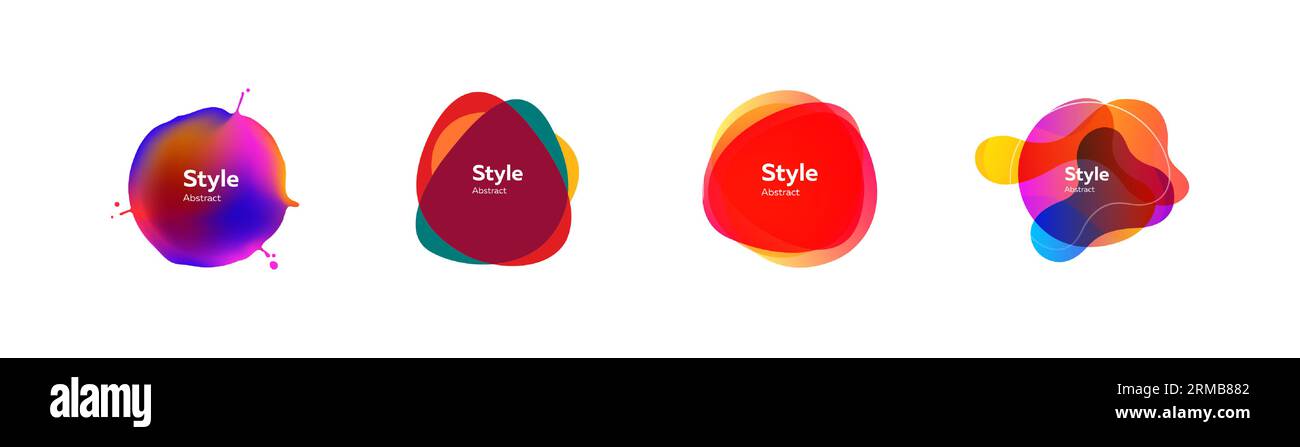 Set of creative multi-colored bubble-shaped objects Stock Vector Image ...