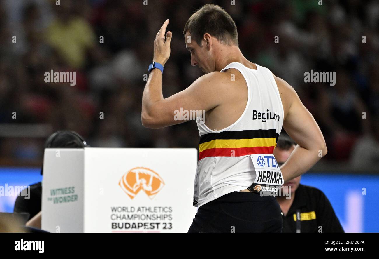 Budapest, Hungary. 27th Aug, 2023. Belgian Timothy Herman pictured ...