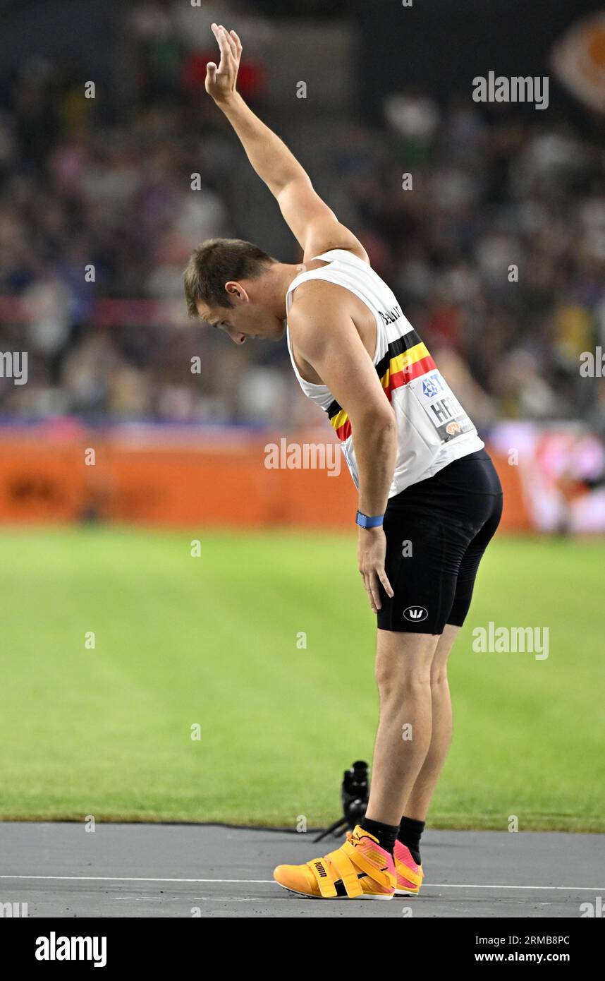 Budapest, Hungary. 27th Aug, 2023. Belgian Timothy Herman pictured ...
