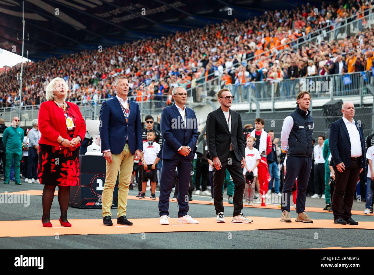 Zandvoort, Netherlands 27/08/2023, The national anthem on the starting ...