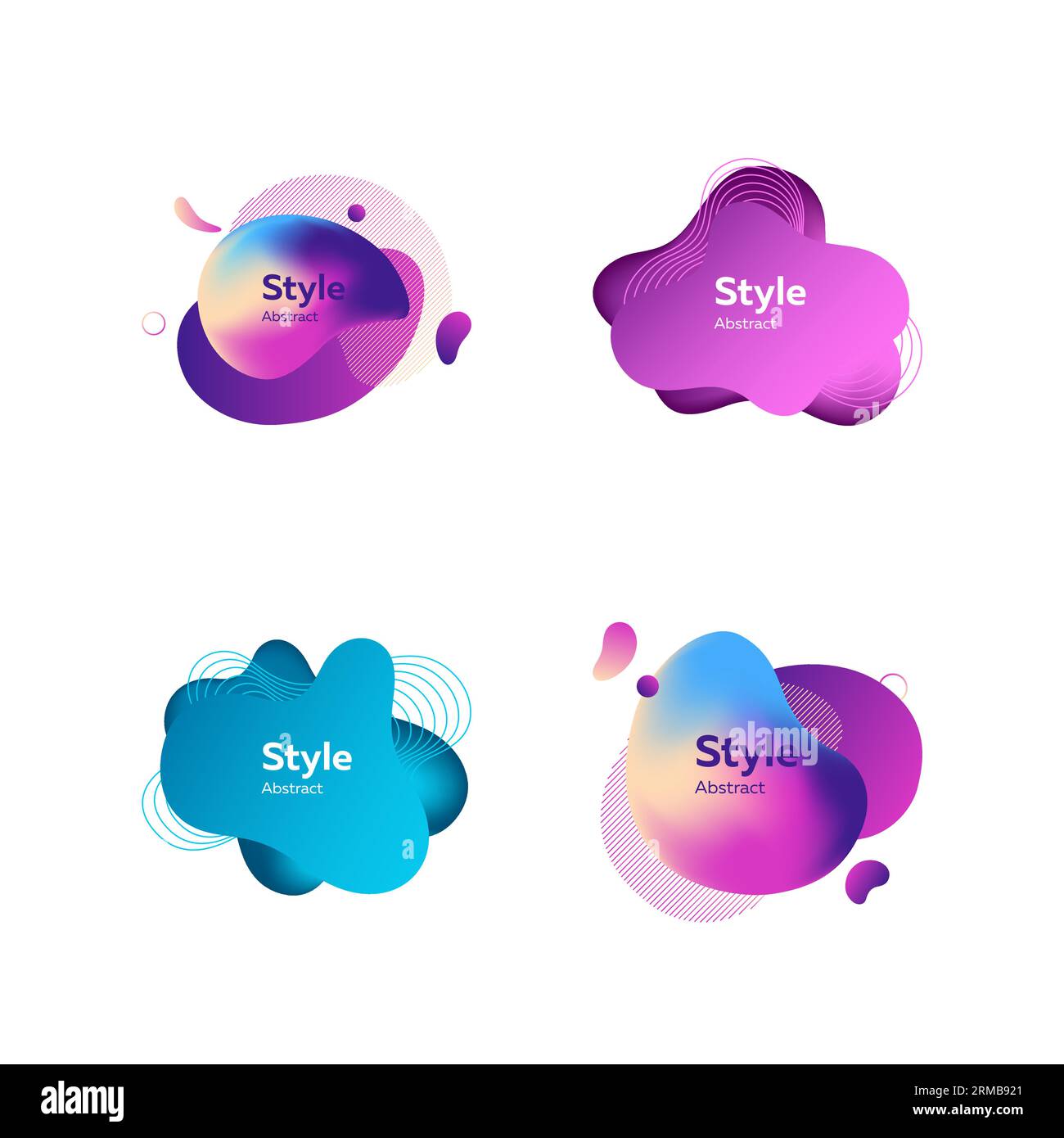 Set of creative multi-colored bubble-shaped objects Stock Vector Image ...