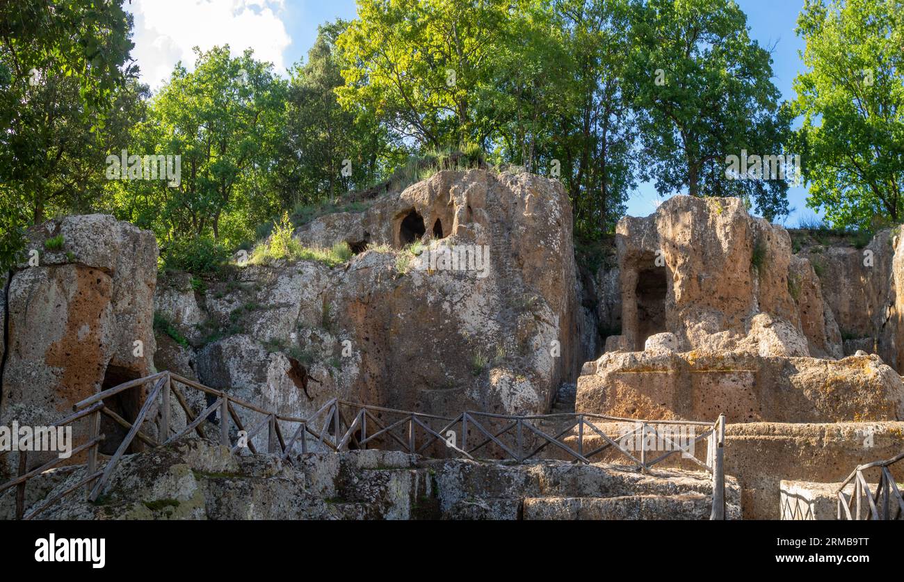 The Ildebranda Tomb, shaped as a temple and cut from the tuff rock, The ...