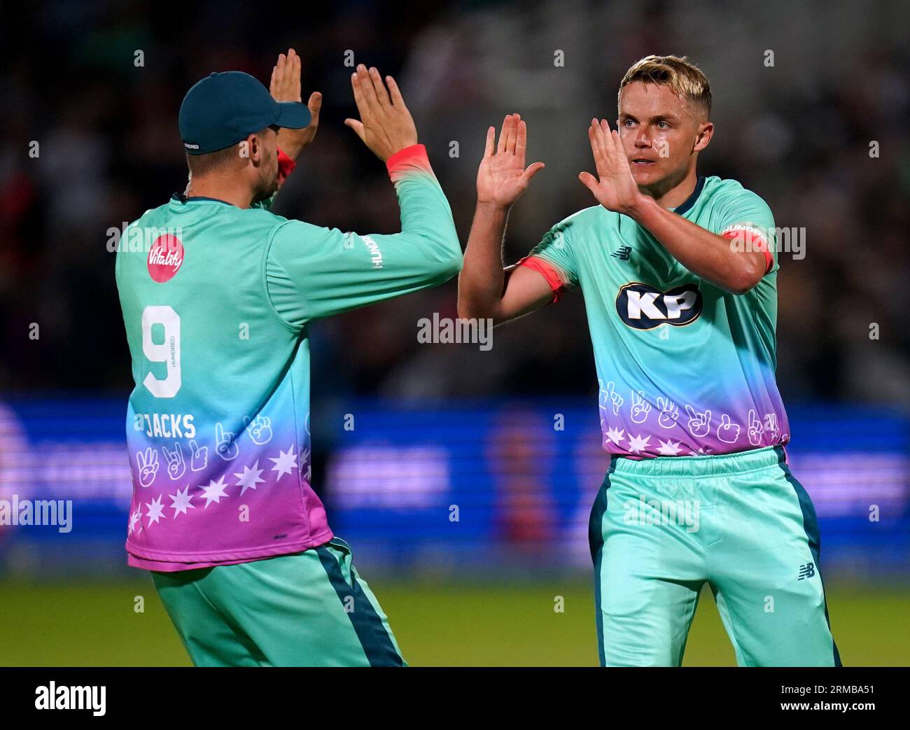 Oval Invincibles' Sam Curran celebrates after successfully appealing ...