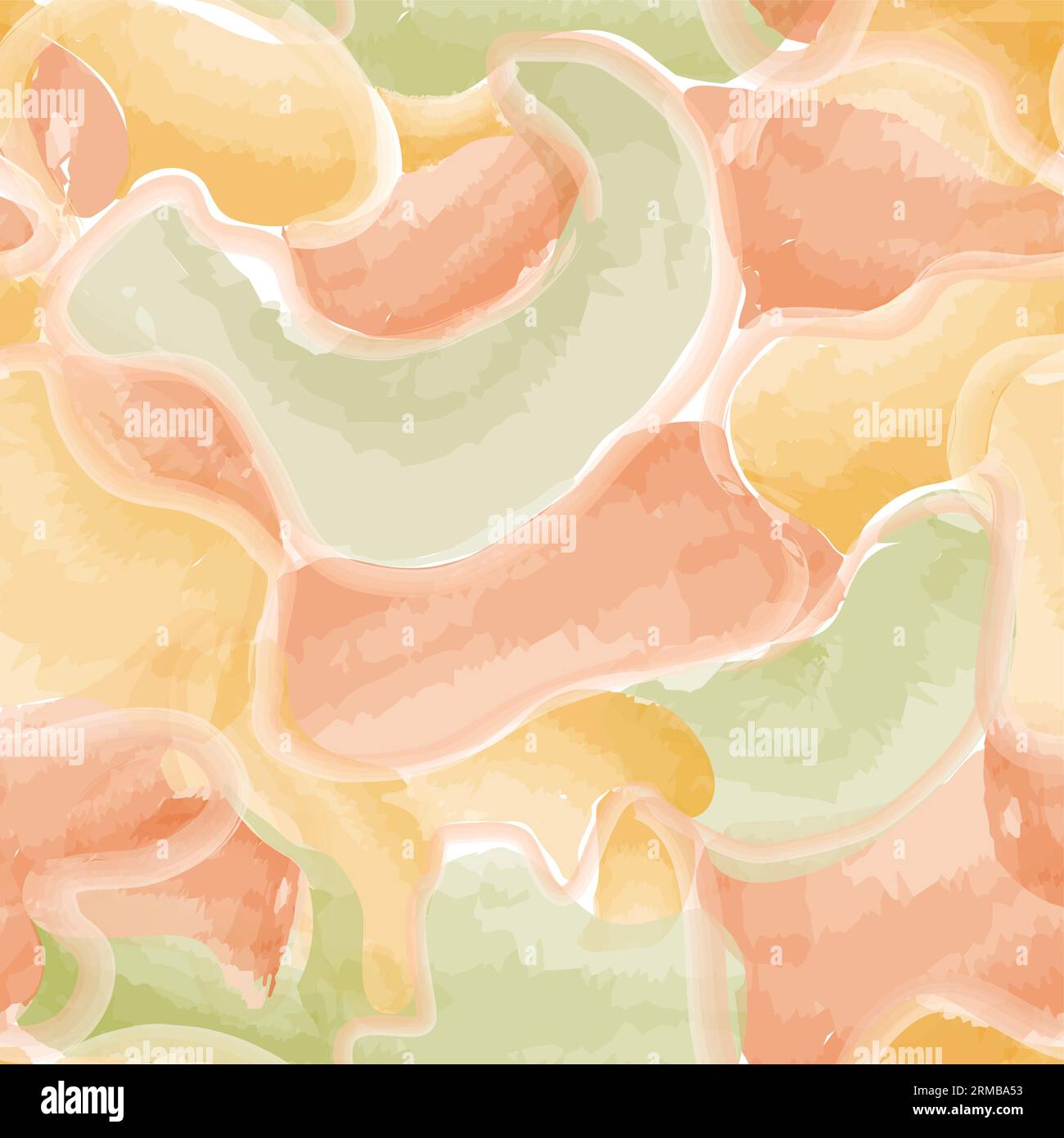 Abastract organic shape autumn seamless pattern. Season flowing forms ...
