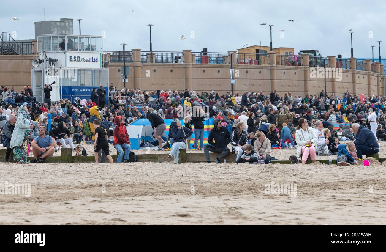 The crowd gathers ahead of the show, during Rhyl Air Show 2023 at Rhyl ...