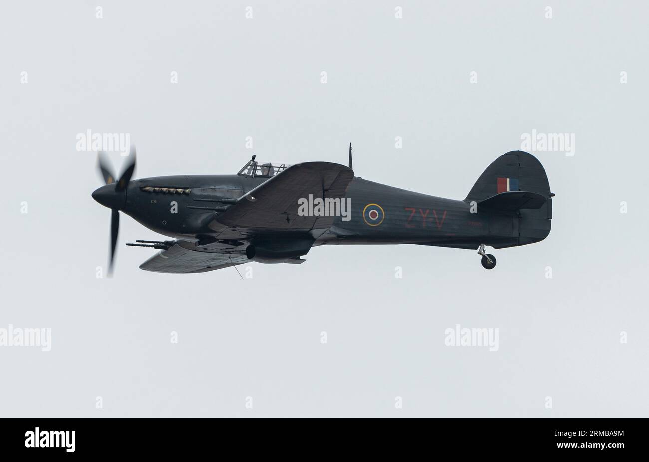 The Battle of Britain Memorial Flights Hawker Hurricane PZ865 performs ...
