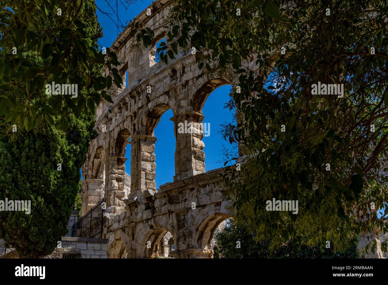 Amphitheater in Pula tourist attractions gladiatorial arena in Croatia ...