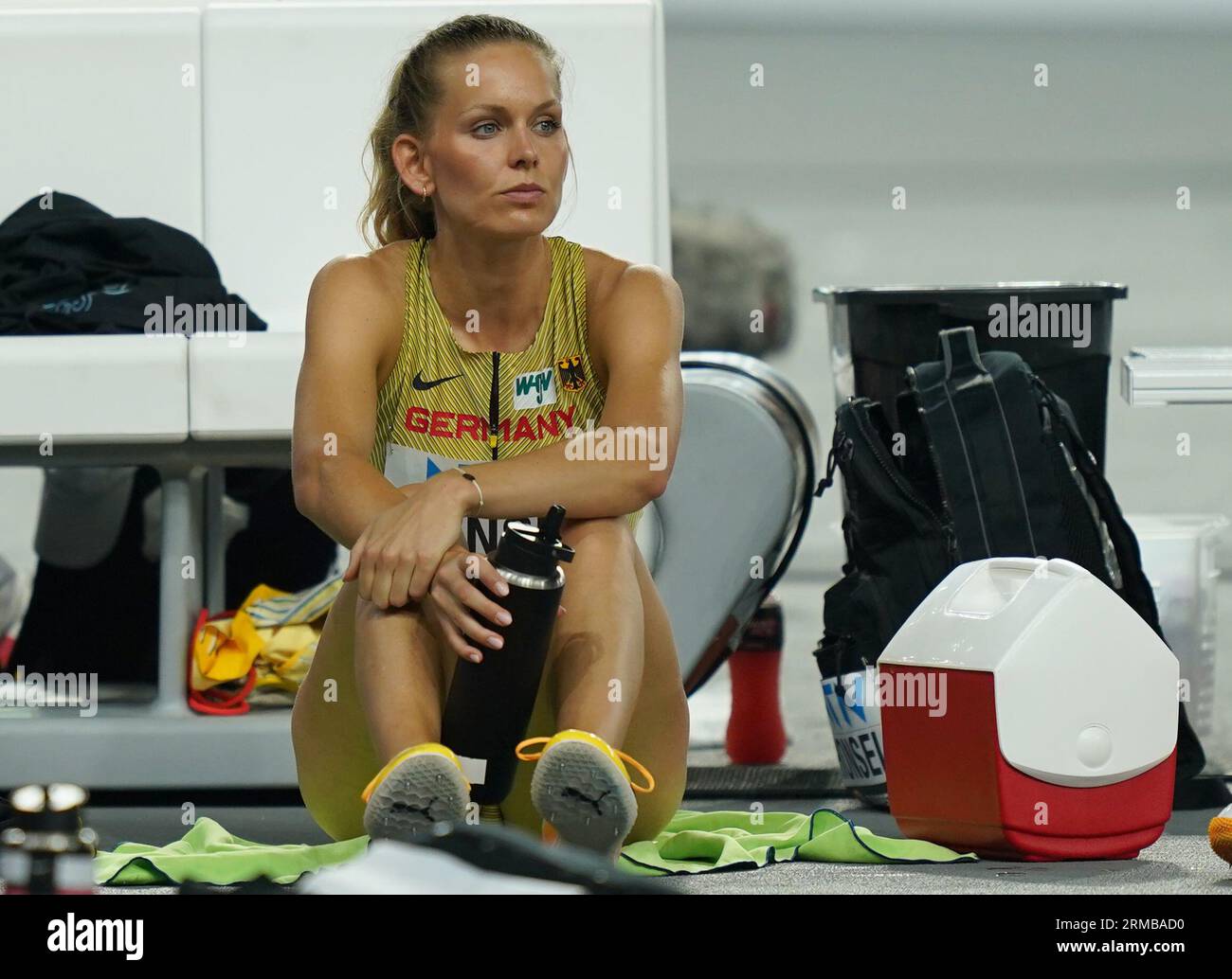 Budapest, Hungary. 27th Aug, 2023. Athletics: World Championships, High Jump, Final, Women, at ...