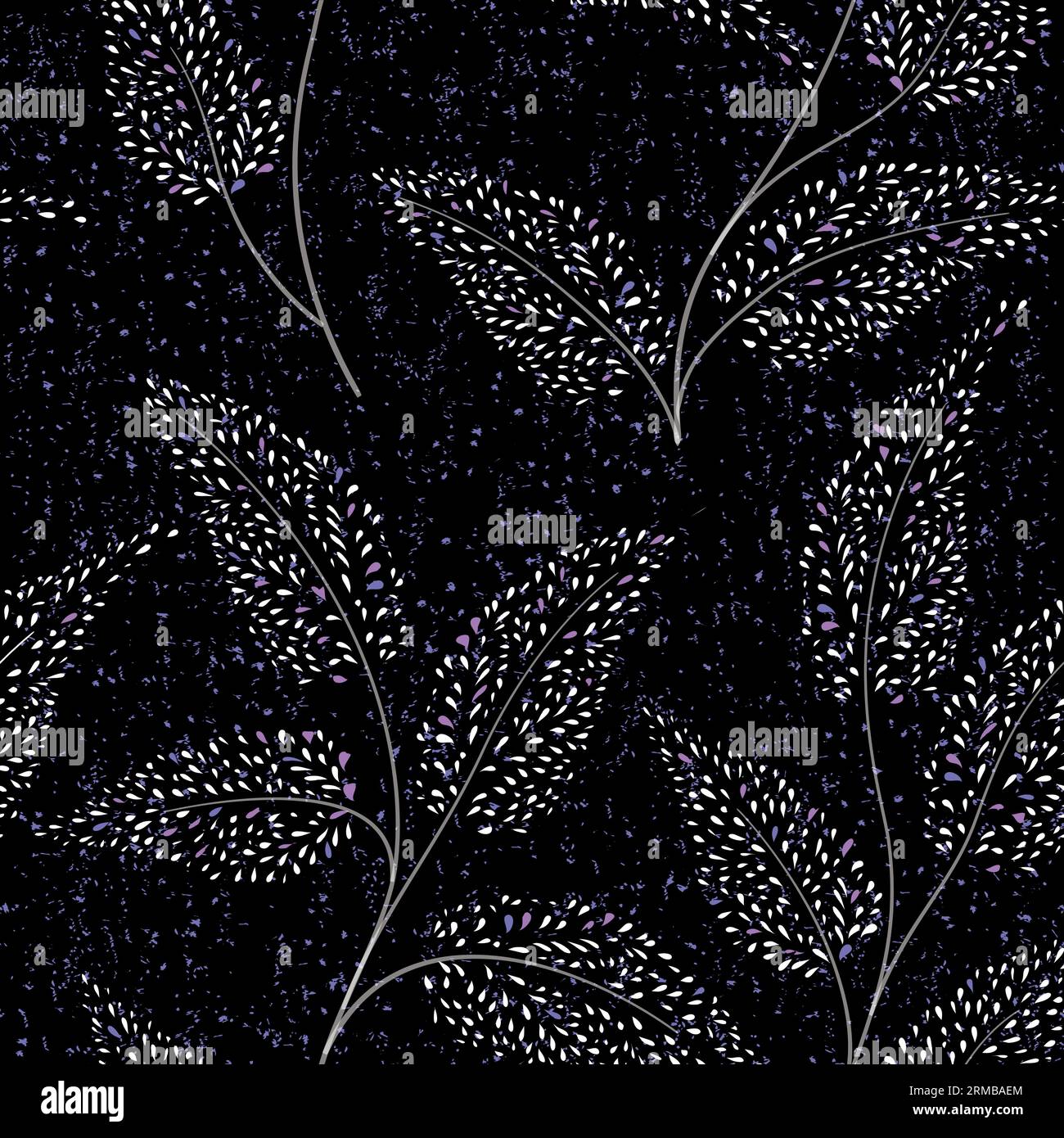 Floral winter seamless pattern. Snow forest texture. Snowy branches ...