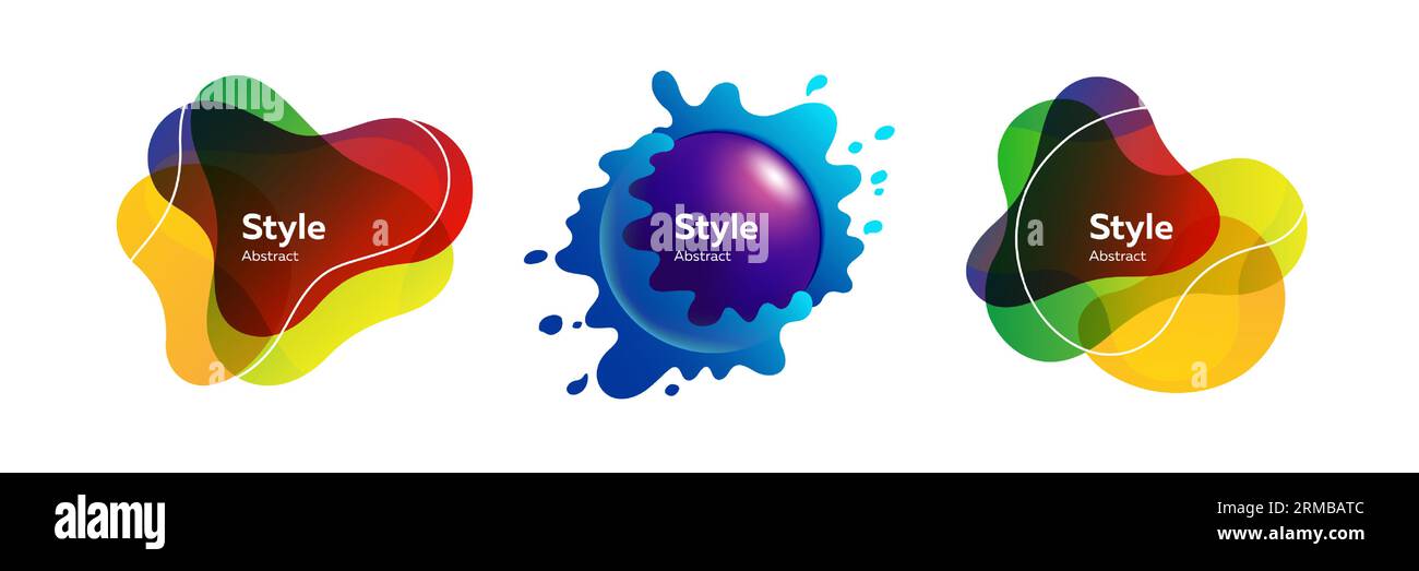 Set of flowing modern compositions Stock Vector Image & Art - Alamy