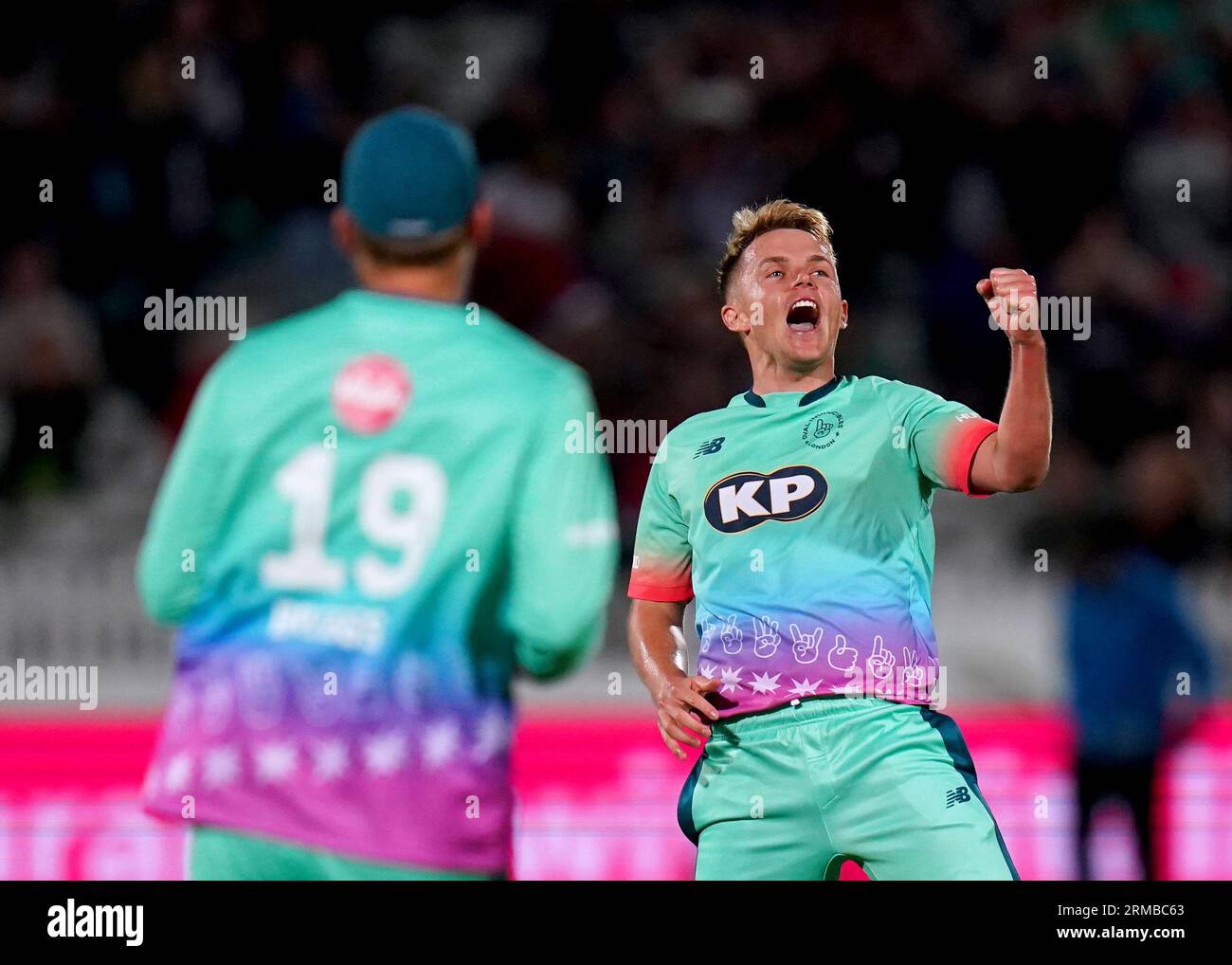 Oval Invincibles' Sam Curran celebrates winning The Hundred men's final ...