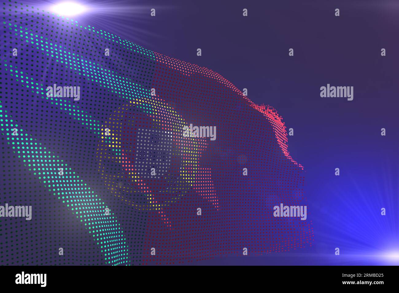 cute modern colorful image of Portugal flag made of dots waving on ...