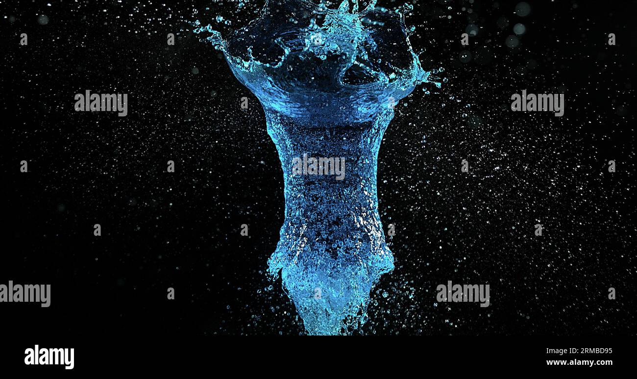Shot breaking water filled blue hi-res stock photography and images - Alamy