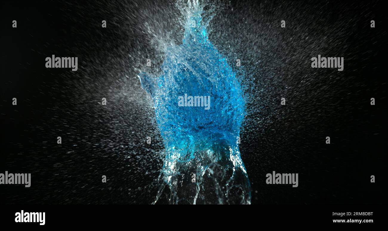 Shot breaking water filled blue hi-res stock photography and images - Alamy