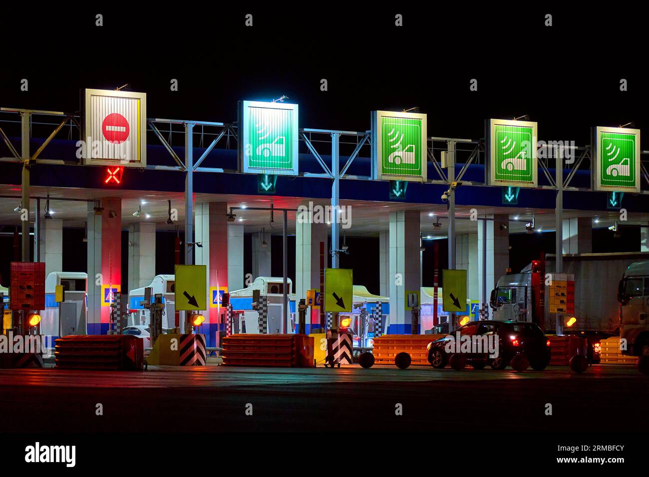 Toll road at night hi-res stock photography and images - Alamy