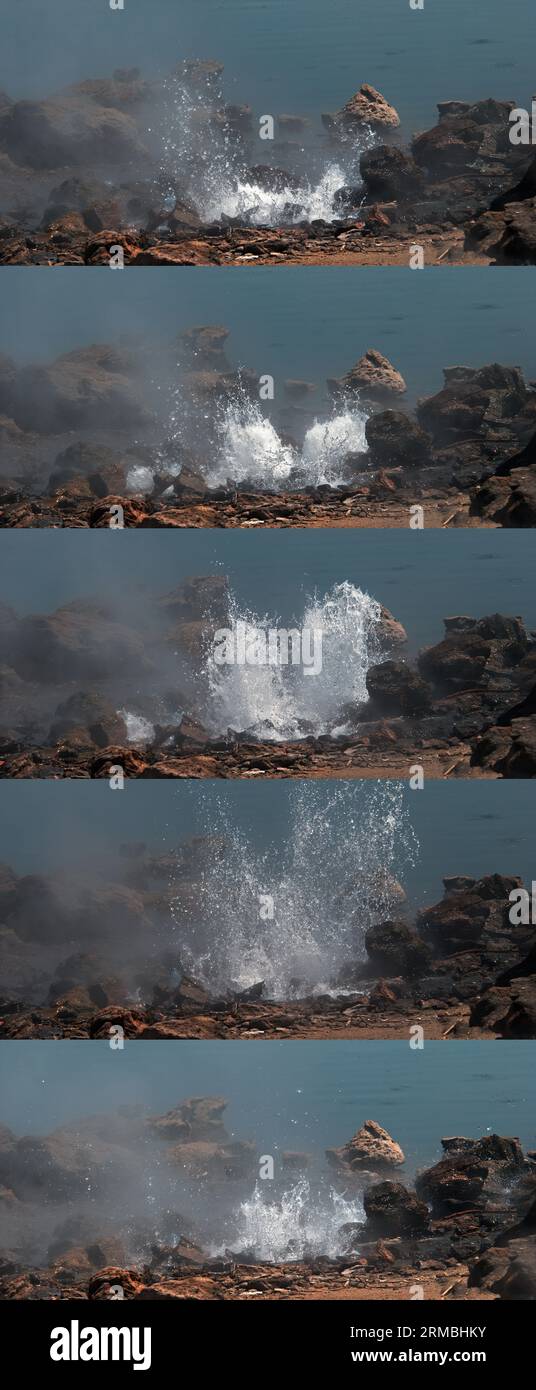 Geyser, Hot Springs at Bogoria Lake in Kenya Stock Photo - Alamy