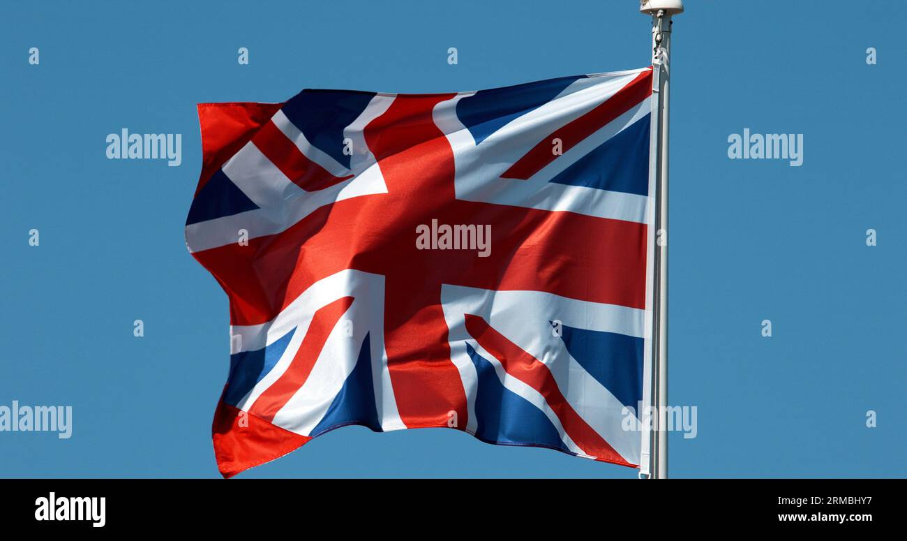British flag waving hi-res stock photography and images - Alamy