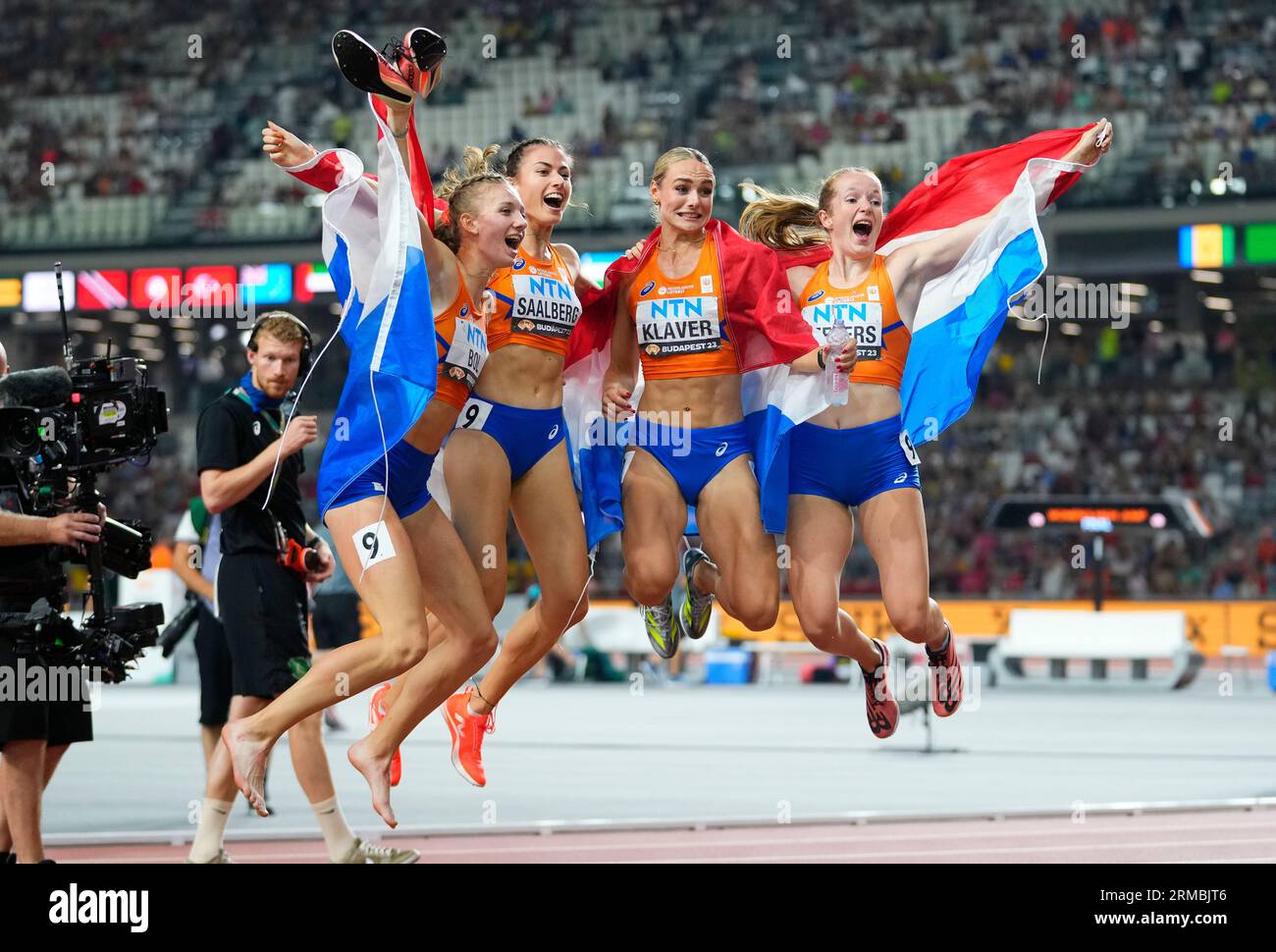 Femke Bol, Eveline Saalberg, Lieke Klaver and Cathelijn Peeters, of the ...