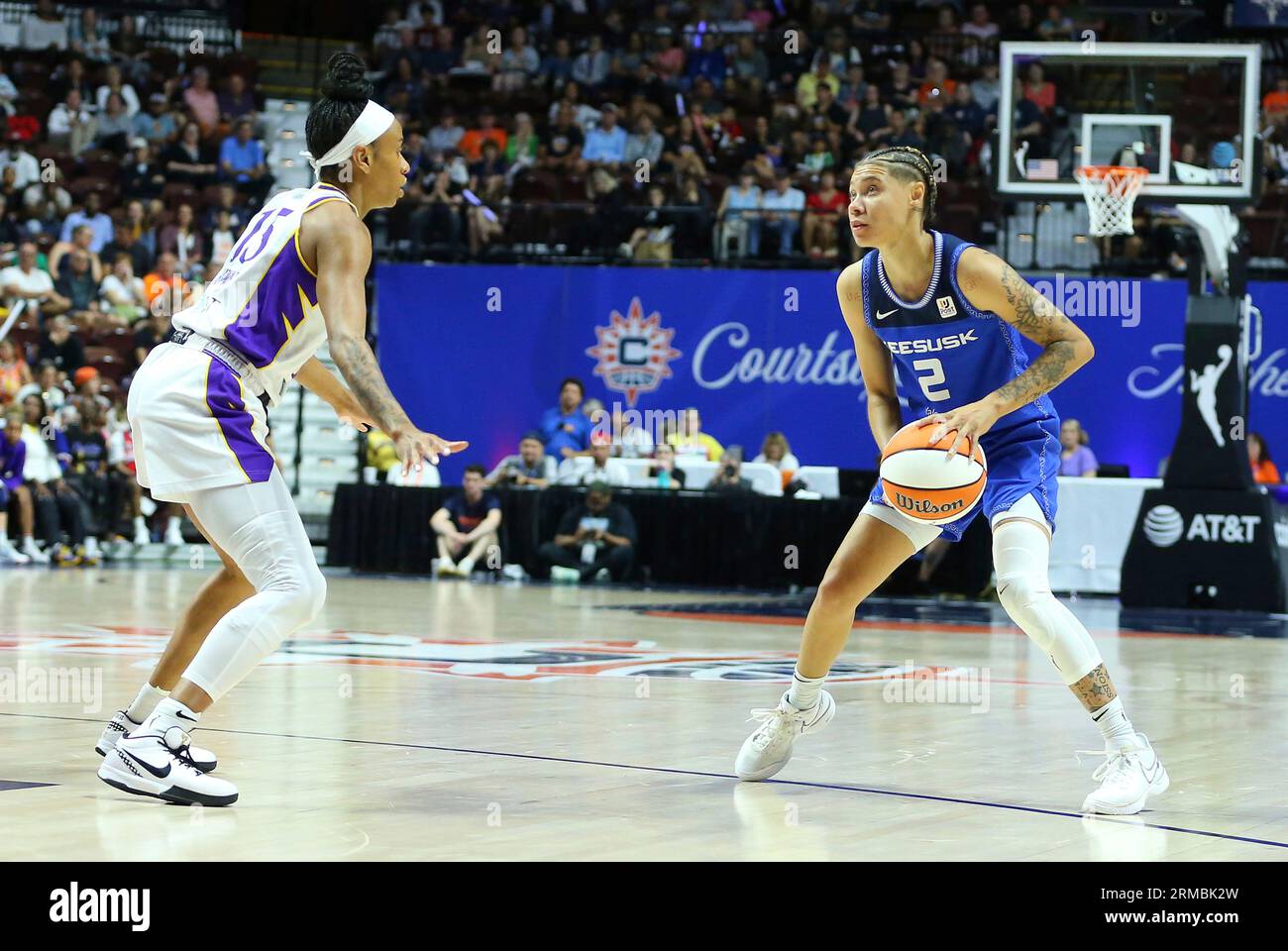 UNCASVILLE, CT - AUGUST 27: Connecticut Sun guard Natisha Hiedeman (2 ...