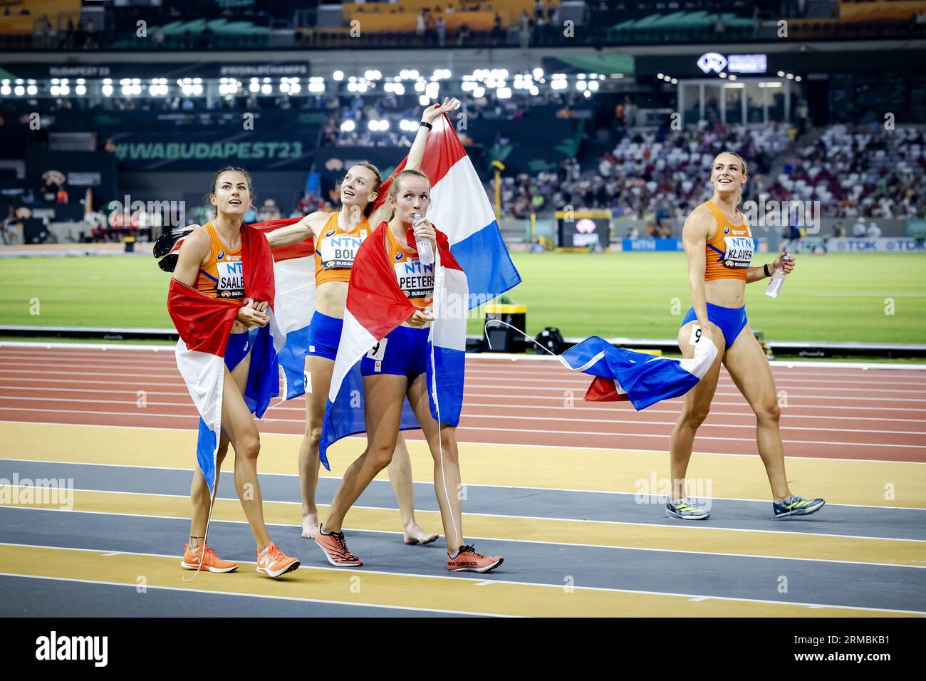 BUDAPEST - 27/08/2023, Lieke Klaver, Eveline Saalberg, Cathelijn ...
