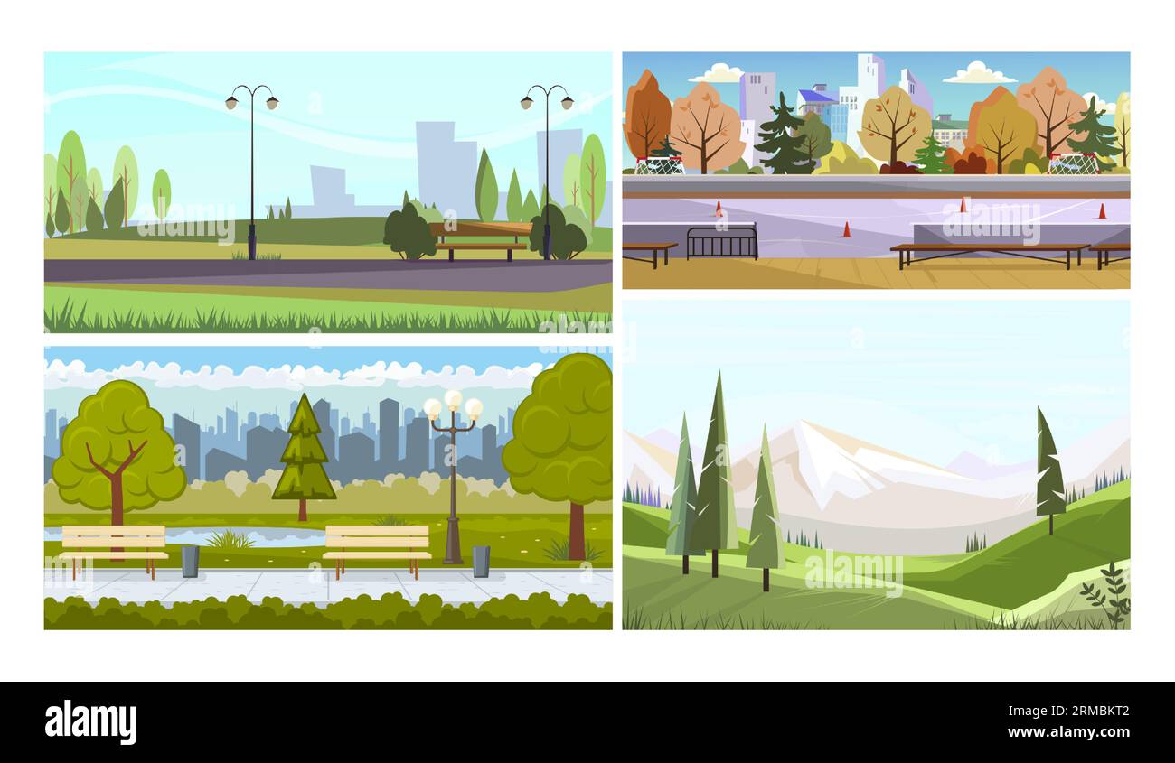 City and country environment illustration set Stock Vector Image & Art ...