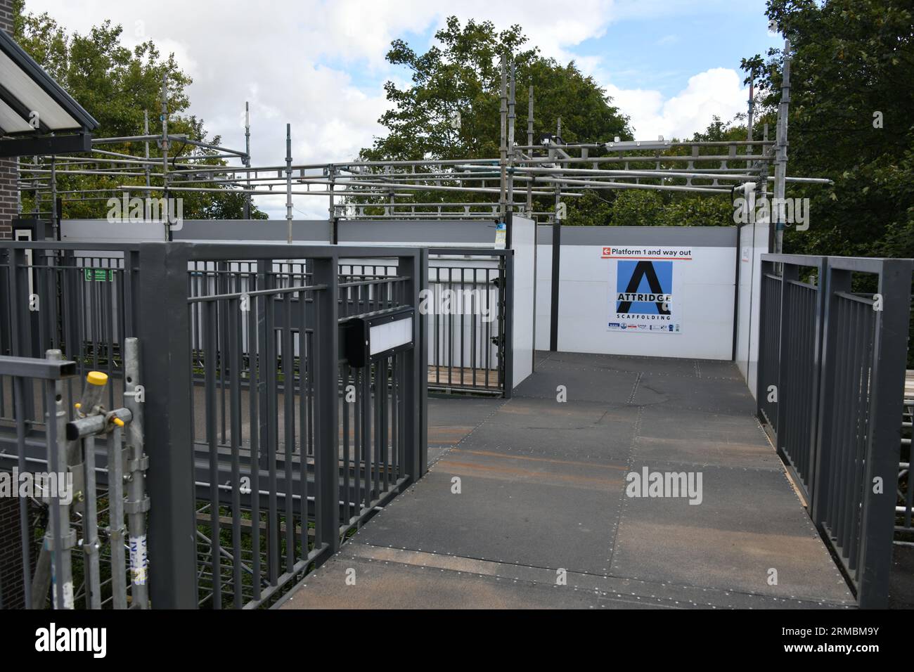Lichfield Trent Valley Station temporary footbridge linking the West ...