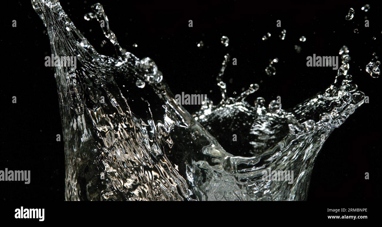 Water Exploding and Splashing against Black Background Stock Photo - Alamy