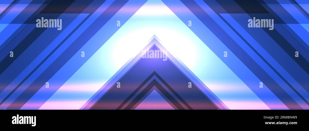 Abstract futuristic dark blue background with glowing geometric ...